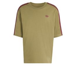 adidas originals T-Shirt 'Adicolor' Herren Gr&ouml;&szlig;e XS oliv / cranberry
