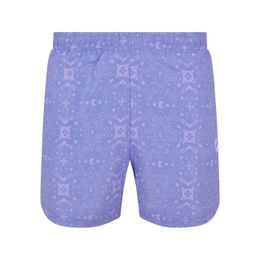 Badeshorts Karl Kani "Karl Kani Herren KM241-056-1 Signautre Paisley Swim Shorts", Damen, Gr. M, US-Gr&ouml;&szlig;en, lila, 100% Polyester, Badehosen Badeshorts