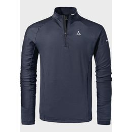 Schöffel Funktionsshirt SCHÖFFEL "Hiking Longsleeve Style Cascata MNS", Herren, Gr. 54, blau (8820, blau), Oberstoff: 94% Polyester, 6% Elasthan, V-Ausschnitt, Shirts Funktionsshirt