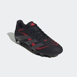 Fu&szlig;ballschuh adidas Performance "PREDATOR CLUB FG/MG", Damen, Gr. 44, schwarz (core schwarz, grau four, lucid rot), Synthetik, Schuhe Fu&szlig;ballschuh, f&uuml;r Rasenpl&auml;tze