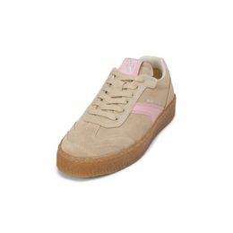Marc O'Polo Sneaker MARC O'POLO "aus softem Veloursleder", Damen, Gr. 36, raw cream, natural rose, Obermaterial: 80% Leder, 20% Polyurethan, unifarben, Schuhe Sneaker