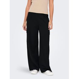 Jacqueline de Yong Jerseyhose JDY "JDYGEGGO LIFE POCKET PANT JRS NOOS", Damen, Gr. XS (34), L&auml;nge 32, schwarz, Jersey, Obermaterial: 95% Polyester, 5% Elasthan, unifarben, normal, Hosen Jerseyhose