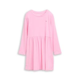 Tom Tailor M&auml;dchen Mini-Kleid mit Rippstruktur, rosa, Uni, Gr. 104/110