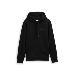 Tom Tailor Herren Hoodie Sweatshirt, schwarz, Uni, Gr. XXL