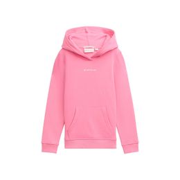 Tom Tailor M&auml;dchen Hoodie Sweatshirt mit Logo-Print, rosa, Uni, Gr. 92/98