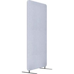Akustik-Trennwand Softline Event, Textil, HxB 1360 x 800 mm, lichtgrau kaiserkraft