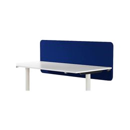 Akustik-Tischtrennwand Softline Event, top montiert, HxT 450 x 30 mm, Textil, Breite 800 mm, blau kaiserkraft