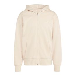 adidas Sportswear Athletic Zip-Up Hoodie 'A SZN' male Beige size L