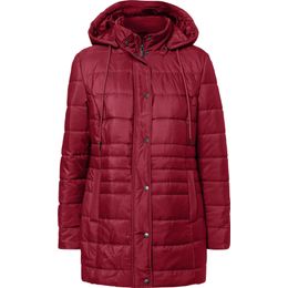 Damen Steppjacke mit seitlichen Druckkn&ouml;pfen dunkelrot, Gr&ouml;&szlig;e 42
