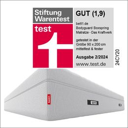 Die bett1 Boxspring Matratze - 28 cm hoch, ohne Metall-Federn, aus 100% Vollschaum, H&auml;rtegrad mittelfest/fester, 90x200