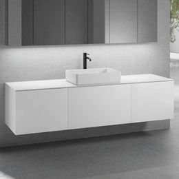neoro n50 M&ouml;belanlage B: 200 cm mit 3 Ausz&uuml;gen, Waschtisch B: 58 cm wei&szlig; matt,, BN0065WM+BN0432WM+2#BN0431WM+BN0406WH,