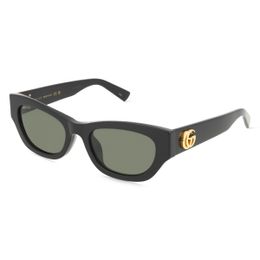 Gucci GG1954SA | Damen-Sonnenbrille | Fassung: Vollrand, Cat Eye, Acetat, Schwarz | Glasfarbe: Grau