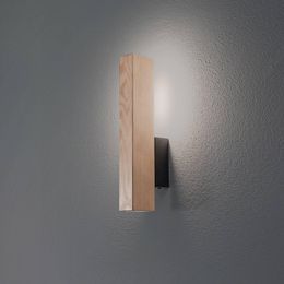 TK Lighting LED-Holzwandleuchte Teo, kiefer, 31 cm, 3000 K