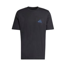 adidas Sportswear Performance Shirt 'Bold' male size 4XL Royal blue / Black / White
