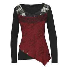 Koroshi Shirt Damen Gr&ouml;&szlig;e S rot / schwarz