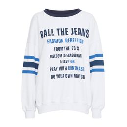 Ball Sweatshirt 'Rebellion' Damen Gr&ouml;&szlig;e XXL blau / dunkelblau / wei&szlig;