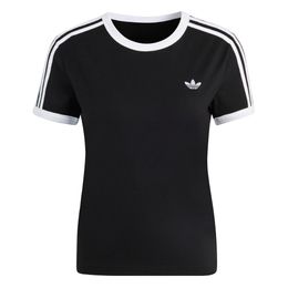 adidas originals T-Shirt '3 STRIPES SLIM' Damen Gr&ouml;&szlig;e XL schwarz / wei&szlig;