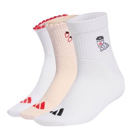 adidas Performance Sportsocken 'Graphic 3 Pair Pack' Herren Gr&ouml;&szlig;e 34/36 ros&eacute; / knallrot / schwarz / wei&szlig;