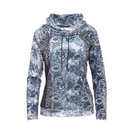 Koroshi Sweatshirt Damen Gr&ouml;&szlig;e S blau / grau / wei&szlig;