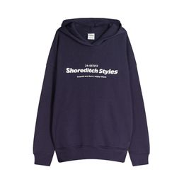 Bershka Sweatshirt Damen Gr&ouml;&szlig;e S navy / wei&szlig;