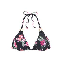 Lascana Bikinitop Damen Gr&ouml;&szlig;e 60 khaki / magenta / schwarz / wei&szlig;