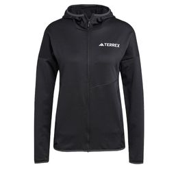 adidas terrex Funktionsfleecejacke 'Xperior' Damen Gr&ouml;&szlig;e L schwarz / wei&szlig;