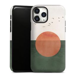 DeinDesign iPhone 11 Pro Handy Panzer Handyh&uuml;lle robuste Outdoor H&uuml;lle Schutzh&uuml;lle gl&auml;nzend Sunset Bird Sunshine Tough Case