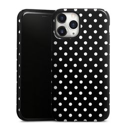 DeinDesign iPhone 11 Pro Handy Panzer Handyh&uuml;lle robuste Outdoor H&uuml;lle Schutzh&uuml;lle gl&auml;nzend Points Retro Polka Dots Tough Case