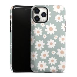 DeinDesign iPhone 11 Pro Handy Panzer Handyh&uuml;lle robuste Outdoor H&uuml;lle Schutzh&uuml;lle gl&auml;nzend Daisy Muster Flowers Tough Case