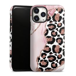 DeinDesign iPhone 11 Pro Handy Panzer Handyh&uuml;lle robuste Outdoor H&uuml;lle Schutzh&uuml;lle gl&auml;nzend Glitzer Marble Leopard Tough Case