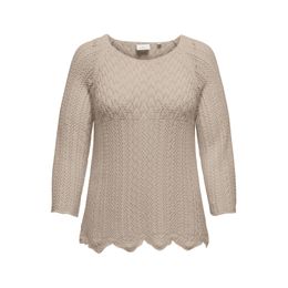 Only Carmakoma Pullover 'CARNOLA' Damen Gr&ouml;&szlig;e XXL greige