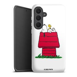 DeinDesign Galaxy S25 FE Handy Panzer Handyh&uuml;lle robuste Outdoor H&uuml;lle Schutzh&uuml;lle gl&auml;nzend Snoopy Peanuts Official Licensed Product Tough Case