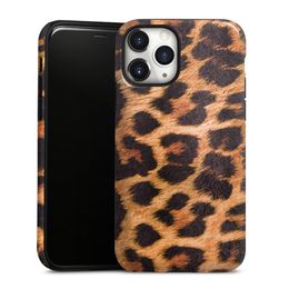 DeinDesign iPhone 11 Pro Handy Panzer Handyh&uuml;lle robuste Outdoor H&uuml;lle Schutzh&uuml;lle gl&auml;nzend Animal Print Leopard Fur Tough Case
