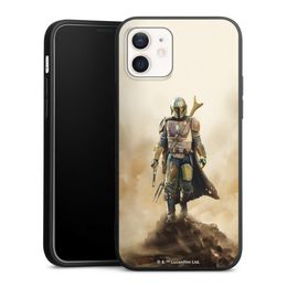 DeinDesign iPhone 12 Handy Premium Silikon H&uuml;lle Handyh&uuml;lle schwarz Case The Mandalorian Star Wars Official Licensed Product Silikon Premium Case