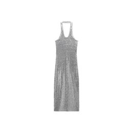 Mango Kleid 'Xtricia' Damen Gr&ouml;&szlig;e 38 silber Winterkleid
