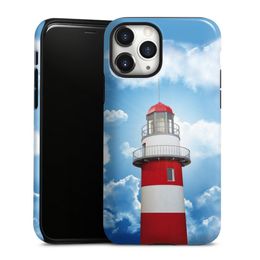 DeinDesign iPhone 11 Pro Handy Panzer Handyh&uuml;lle robuste Outdoor H&uuml;lle Schutzh&uuml;lle gl&auml;nzend Sky Lighthouse Cloud Tough Case