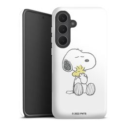 DeinDesign Galaxy S25 FE Handy Panzer Handyh&uuml;lle robuste Outdoor H&uuml;lle Schutzh&uuml;lle gl&auml;nzend Snoopy Love Peanuts Tough Case