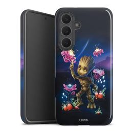 DeinDesign Galaxy S25 FE Handy Panzer Handyh&uuml;lle robuste Outdoor H&uuml;lle Schutzh&uuml;lle gl&auml;nzend Baby Groot Marvel Guardians Of The Galaxy Tough Case