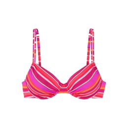 s.Oliver Bikinitop Damen Gr&ouml;&szlig;e 80 pink / himbeer / neonpink / wei&szlig;