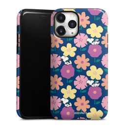 DeinDesign iPhone 11 Pro Handy Panzer Handyh&uuml;lle robuste Outdoor H&uuml;lle Schutzh&uuml;lle gl&auml;nzend Flowers Muster Snoopy Tough Case