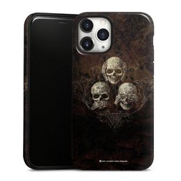DeinDesign iPhone 11 Pro Handy Panzer Handyh&uuml;lle robuste Outdoor H&uuml;lle Schutzh&uuml;lle gl&auml;nzend Gothic Skulls Art Tough Case