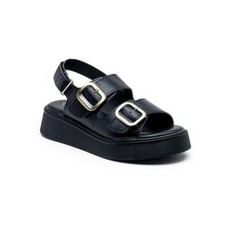 Foreverfolie Sandalen in Schwarz - 69% | Gr&ouml;&szlig;e 40 | Damen-sandalen