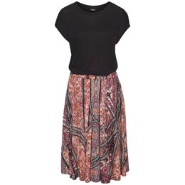 Buffalo Kleid Damen Gr&ouml;&szlig;e 42 mischfarben / schwarz Sommerkleid