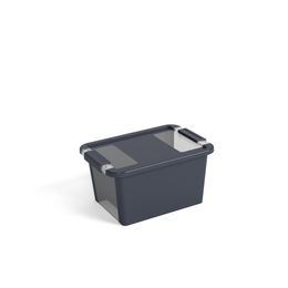 curver Aufbewahrungsbox 'BI Box S' dunkelgrau / transparent 11 l 26 x 19 x 36,5 cm