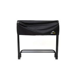 ShelterLogic Kaminholzregal schwarz Stahl inklusive Abdeckung 126 x 25 x 118 cm