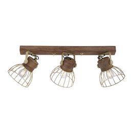 JUST LIGHT Wandleuchte "ALAMI", gold (messingfarben matt), 3, H: 28cm, 1 Stk., Leuchten, ExklusiveE27, Wandleuchte