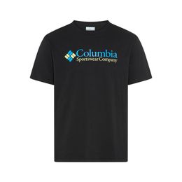 T-Shirt Columbia "CSC BASIC LOGO SHORT SLEEVE", Herren, Gr. L, schwarz (schwarz, csc retro logo), Obermaterial: 60% Baumwolle, 40% Polyester, Shirts T-Shirt