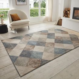 Teppich Hanse Home "Bakke", beige (creme), B:240cm H:8mm L:340cm, Polypropylen (PP), Teppiche, Teppich, Kurzflor, L&auml;ufer, Rauten-Muster, Wohnzimmer, Schlafzimmer, Esszimmer