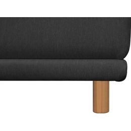 2-Sitzer OTTO HOME "Maroon", schwarz, B:200cm H:82cm T:96cm, Struktur grob ( 100% POLYPROPYLEN;Struktur fein ( 100% Polyester);Struktur (100% Polyester), Sofas, Polsterm&ouml;bel 2-Sitzer-Sofa, in skandinavischem Design, mit losen Kissen