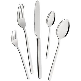 Besteck-Set Mulex "Mississippi", silber (edelstahlfarben), 60 Stk., Edelstahl 18/0, Essbesteck-Sets, spülmaschinengeeignet